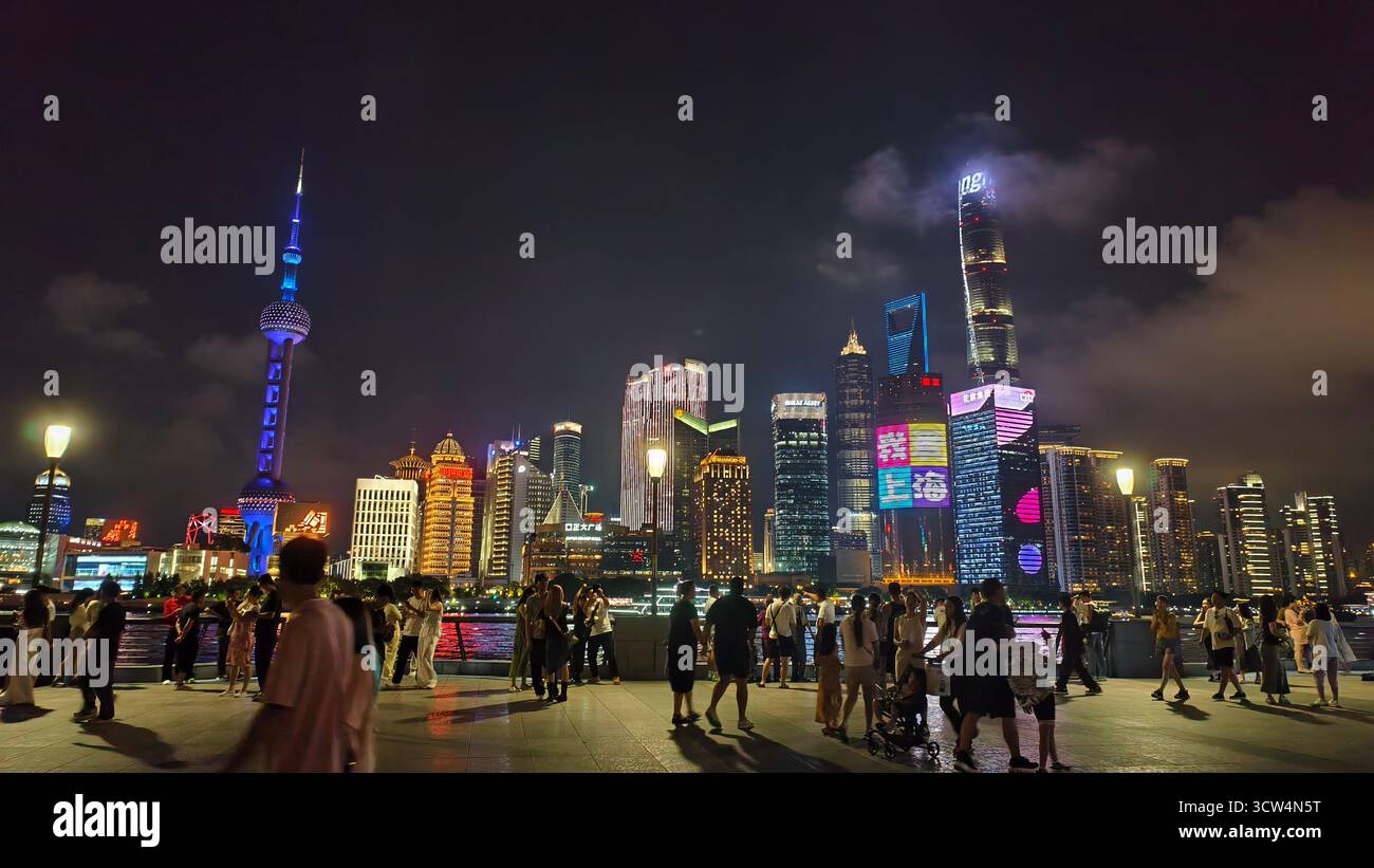 SHANGHAI, CHINA - OCTOBER 8, 2025 - Huangpu River Tourist Scenic Area ...