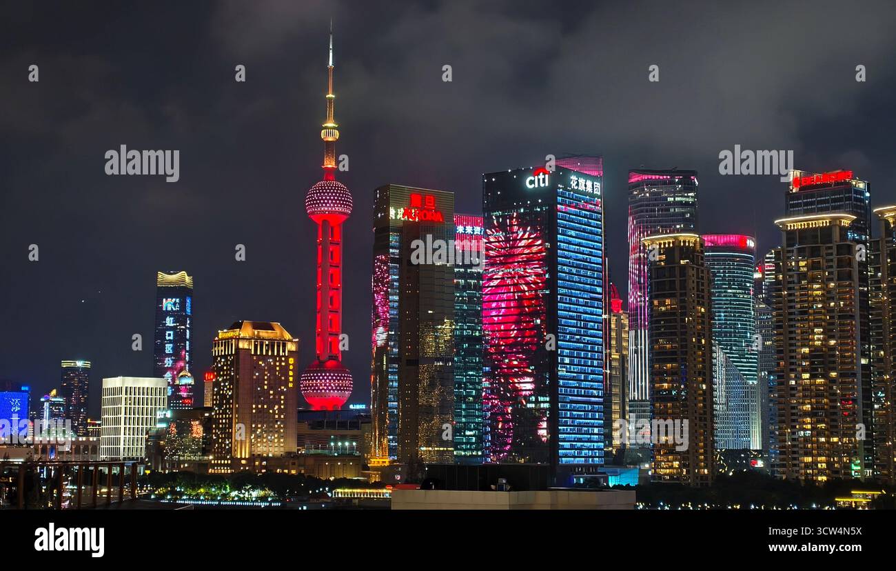 SHANGHAI, CHINA - OCTOBER 8, 2025 - Huangpu River Tourist Scenic Area ...