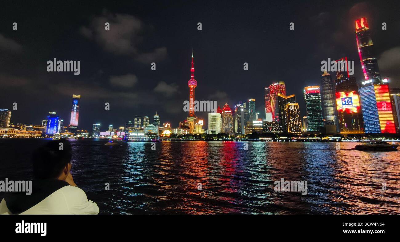 SHANGHAI, CHINA - OCTOBER 8, 2025 - Huangpu River Tourist Scenic Area ...