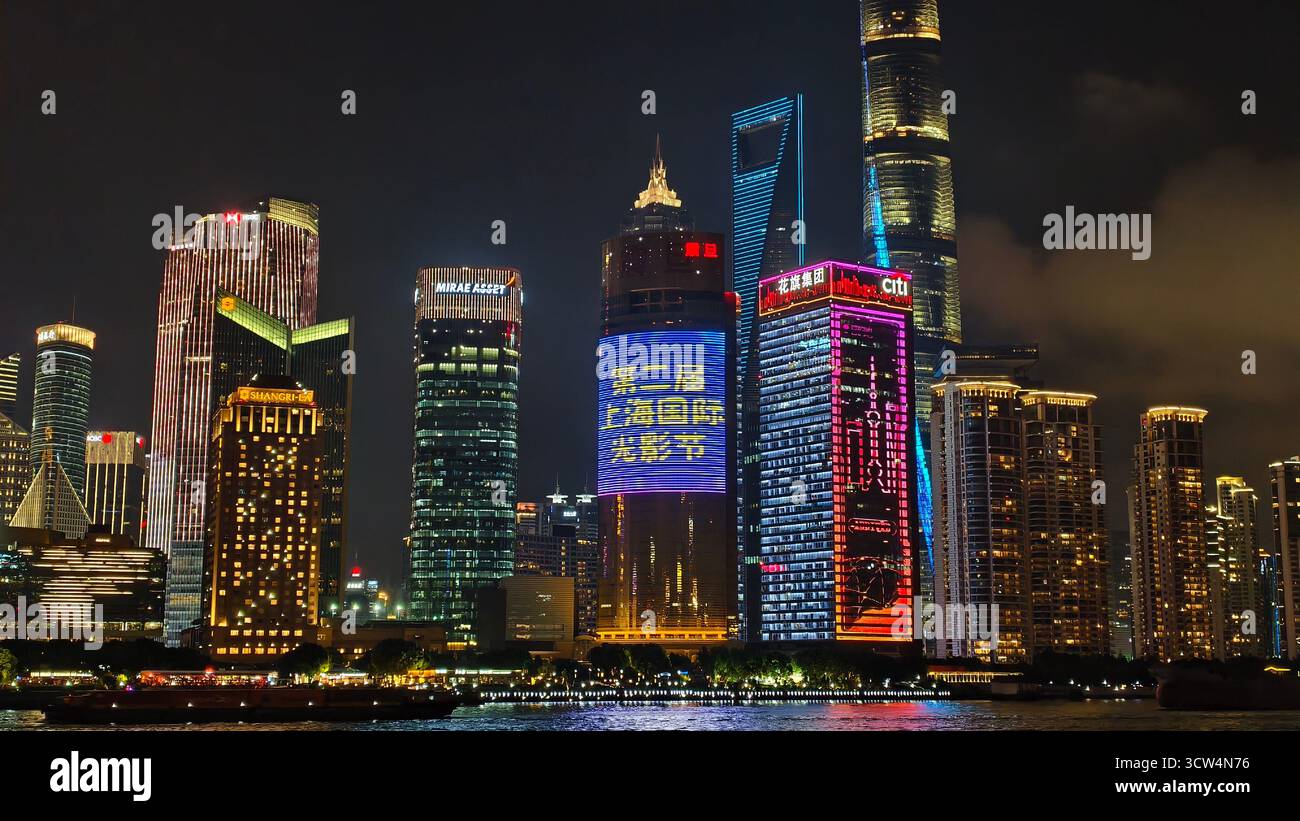 SHANGHAI, CHINA - OCTOBER 8, 2025 - Huangpu River Tourist Scenic Area ...