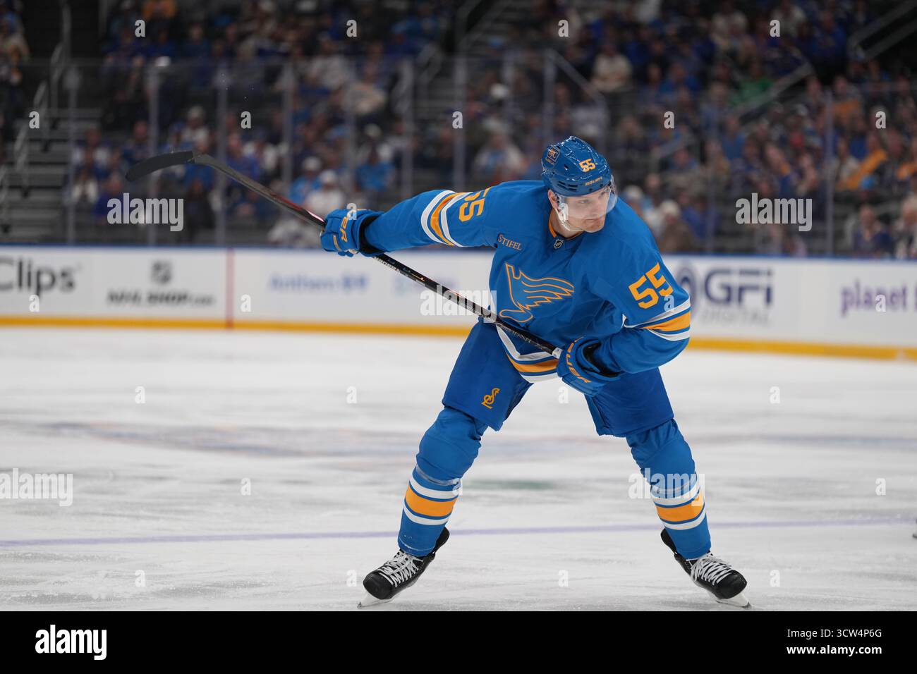 St. Louis Blues' Colton Parayko shoots during the second period of an ...