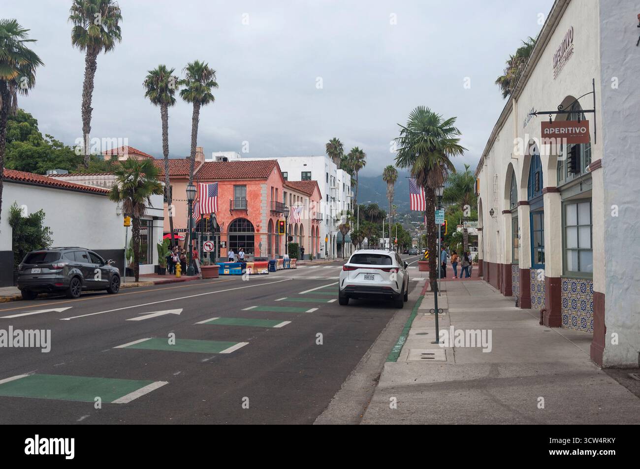 Santa Barbara, California, USA – September 28, 2025. West Haley Street ...