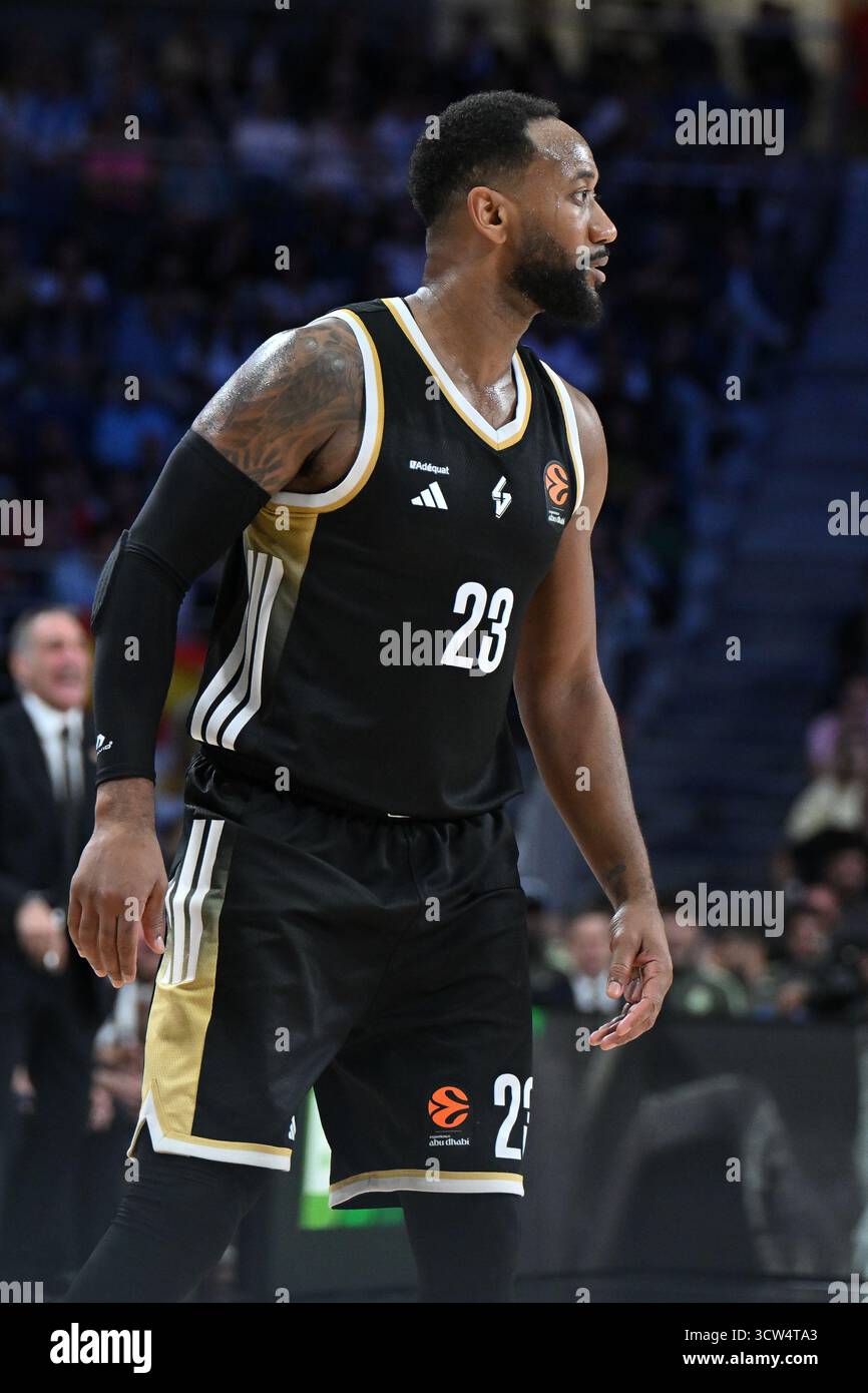 Madrid, Spain. 09th Oct, 2025. David Lighty of LDLC Asvel Villeurbanne ...