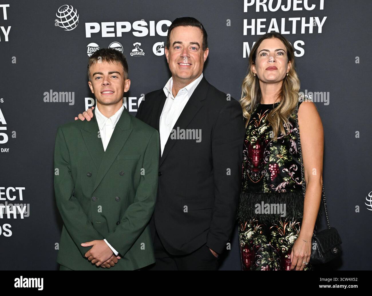 Jackson James Daly, left, Carson Daly and Siri Pinter attend the third ...