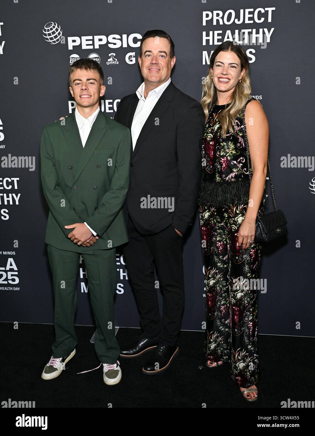 Jackson James Daly, left, Carson Daly and Siri Pinter attend the third ...