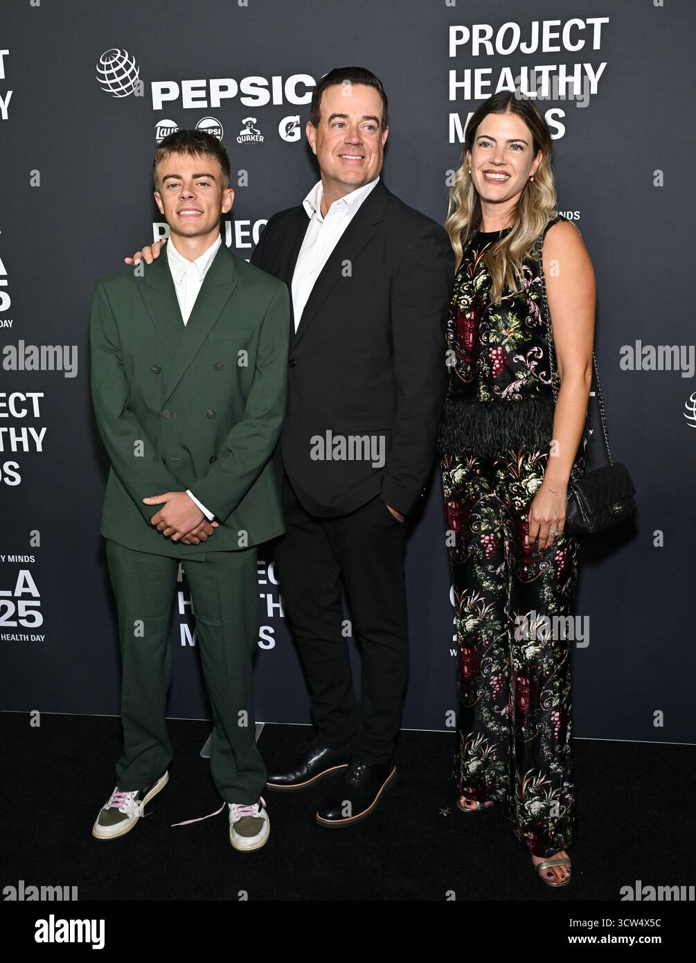 Jackson James Daly, left, Carson Daly and Siri Pinter attend the third ...