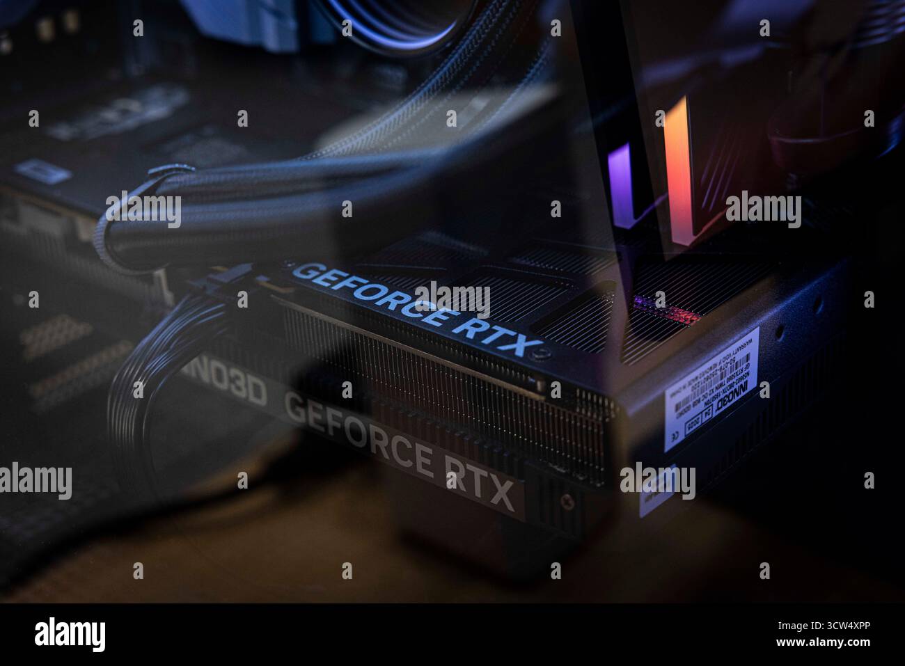 Chiba, Japan. 26th Sep, 2025. GEFORCE RTX GPU from NVIDIA seen on ...