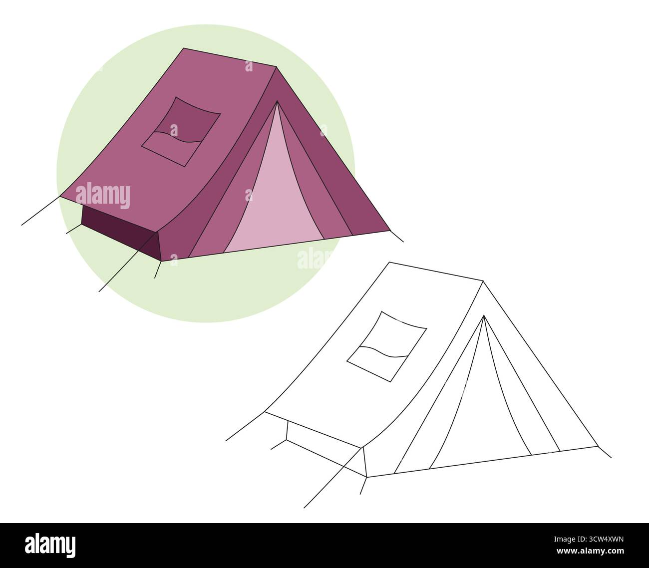 Tent camping night Stock Vector Images - Alamy