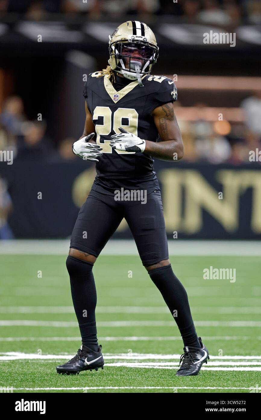 New Orleans Saints cornerback Quincy Riley (29) waits for play to ...