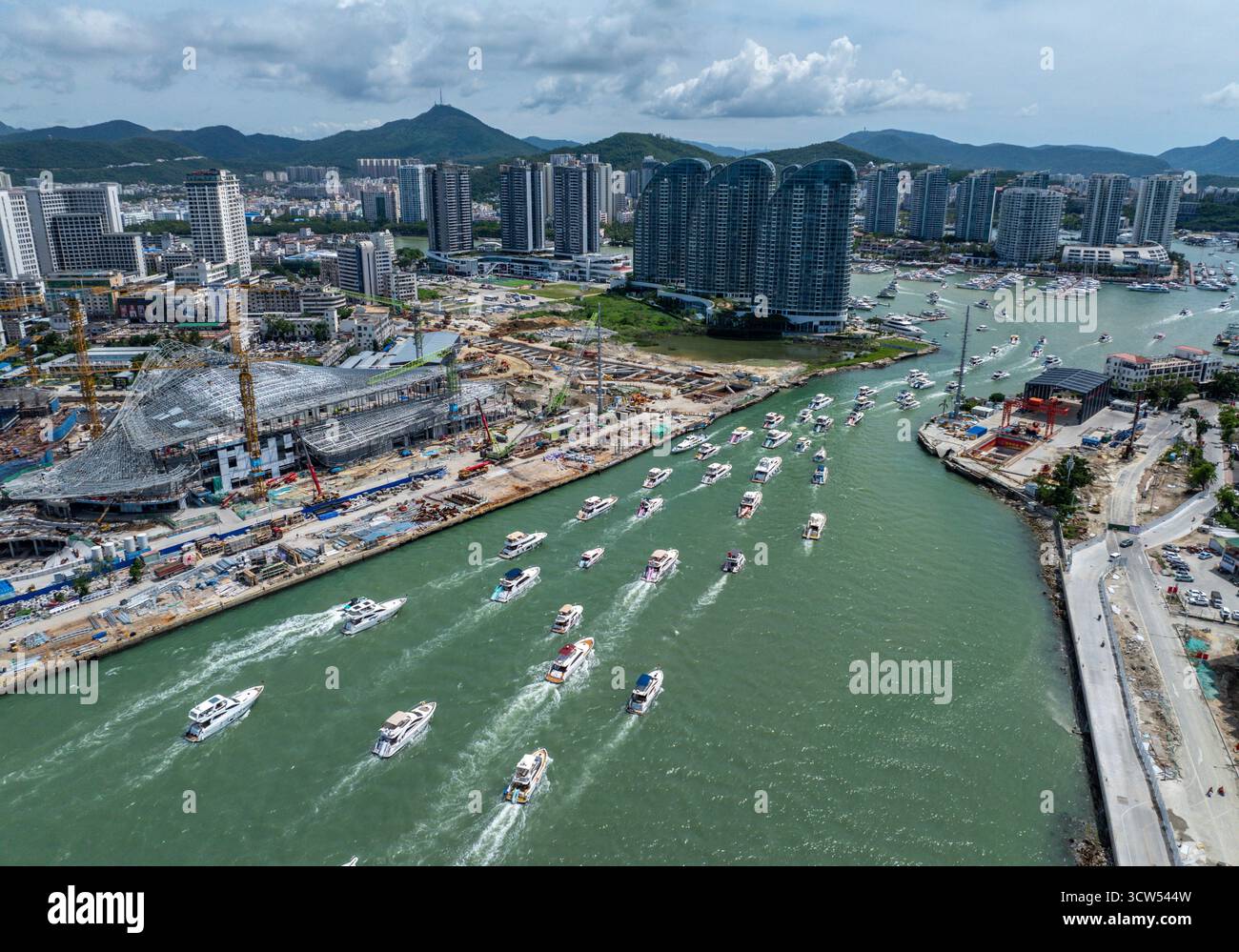 **CHINESE MAINLAND, HONG KONG, MACAU AND TAIWAN OUT** Aerial photo ...