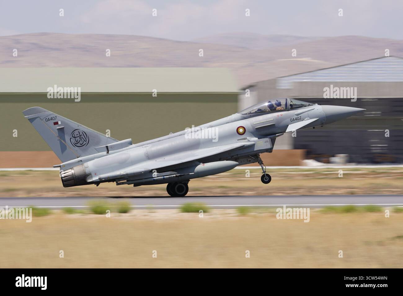 KONYA, TURKIYE - JULY 02, 2025: Qatar Air Force Eurofighter Typhoon ...