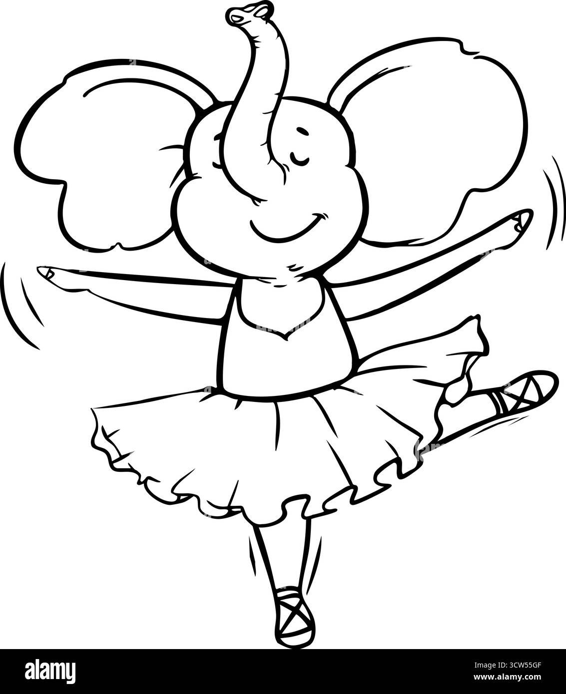 Cute dancing ballerina girl Stock Vector Images - Alamy