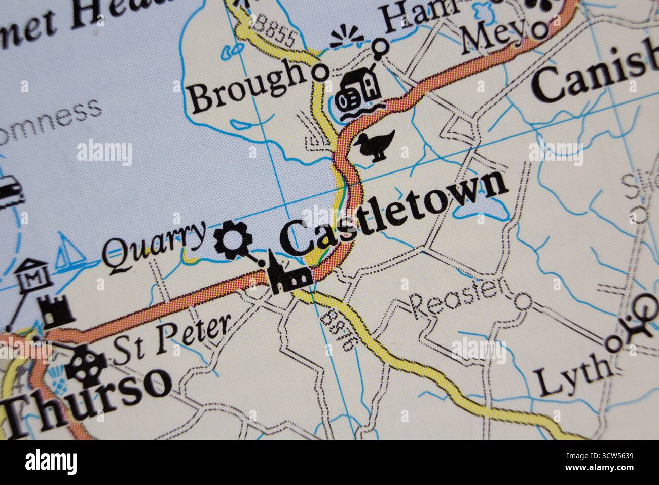 Map of castletown hi-res stock photography and images - Alamy