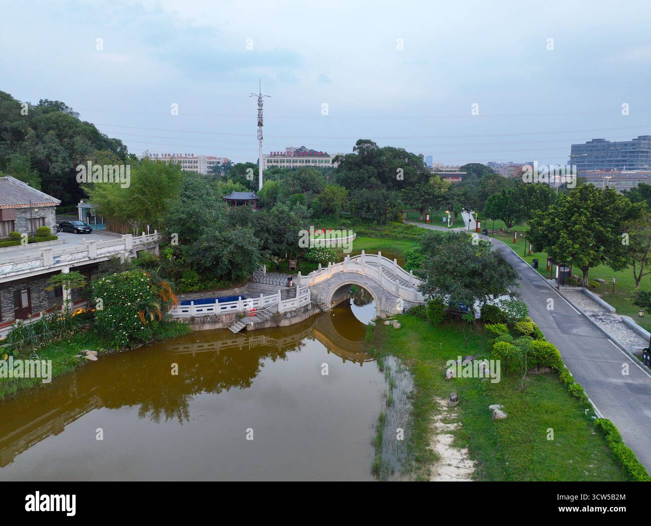 Aerial photography of Xiangshi Cultural Tourism Zone, Liaobu Town ...