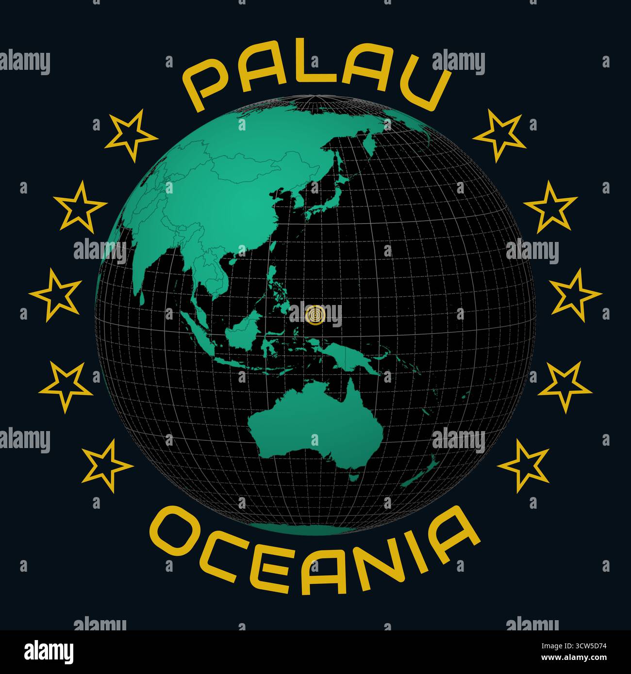 Location palau on world Stock Vector Images - Alamy