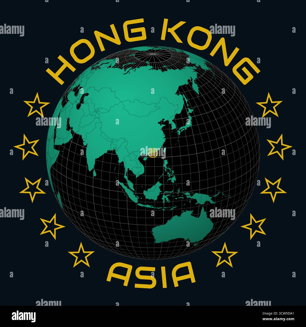 Harbor view on island Stock Vector Images - Alamy