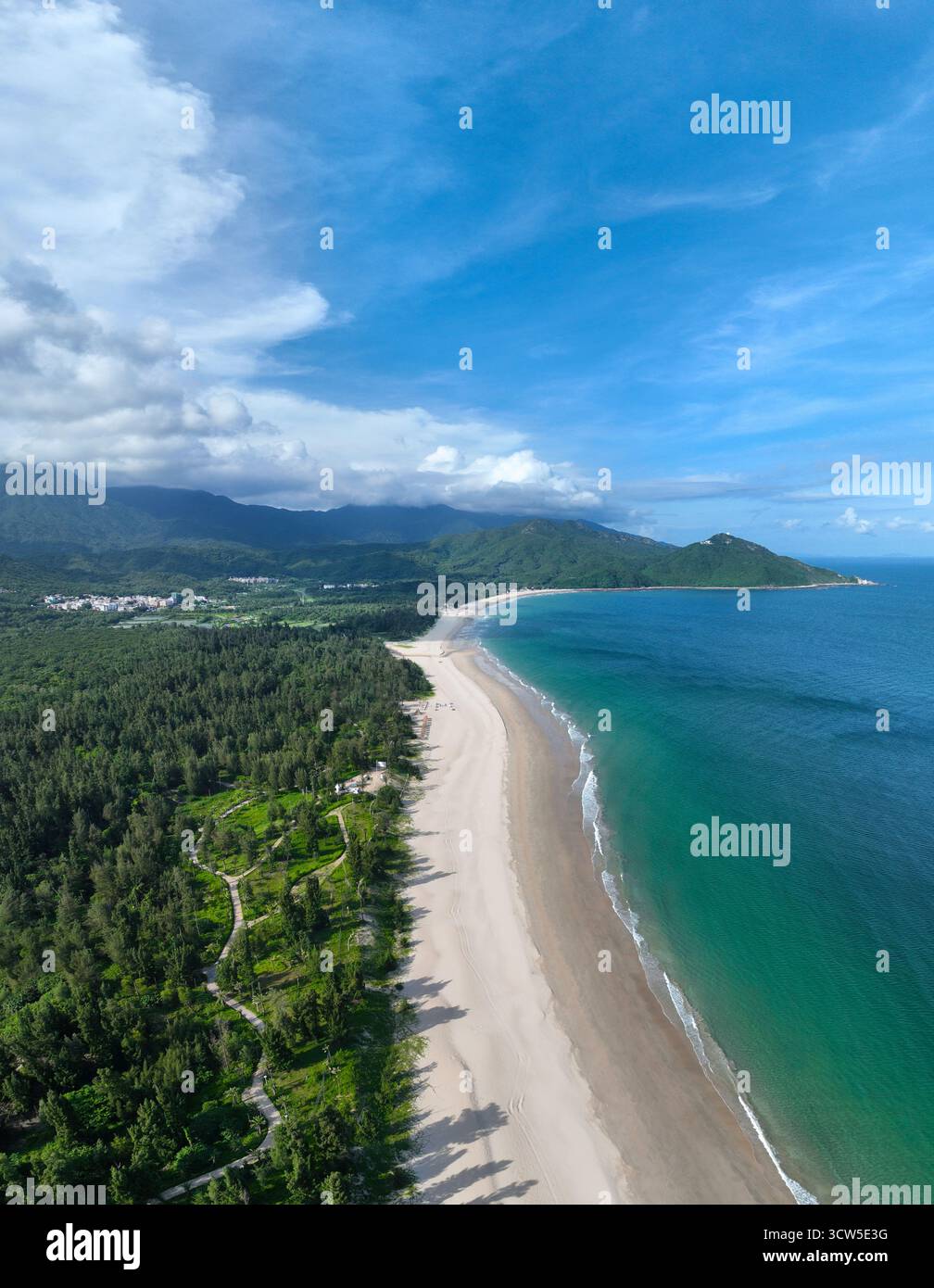 Aerial photography of Xiyong Cactus Beach Lover Island in Dapeng New ...