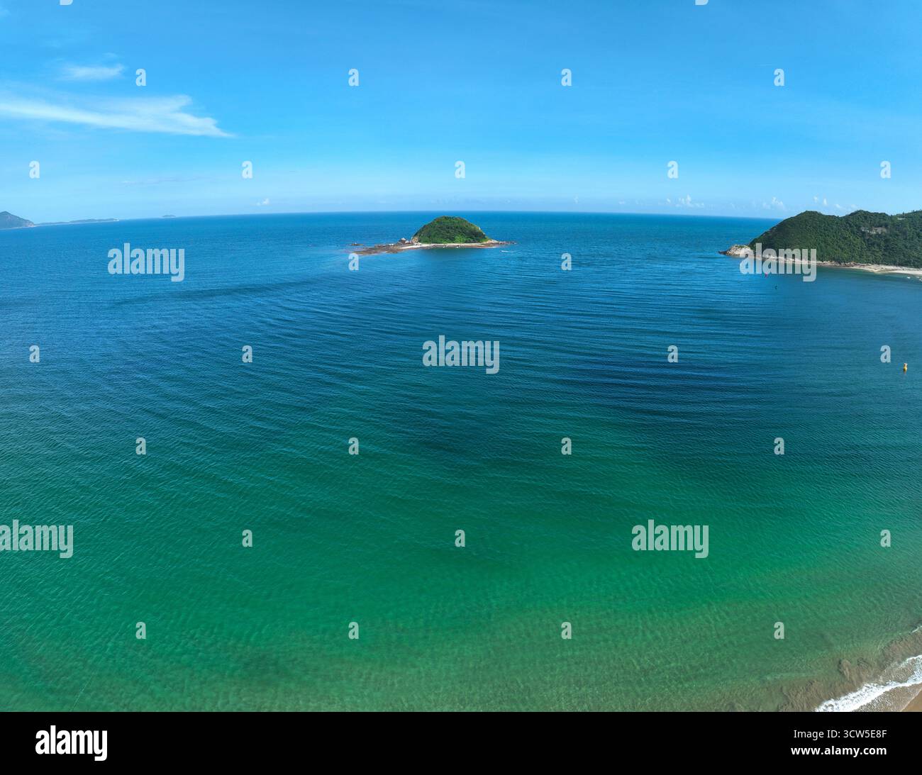 Aerial photography of Xiyong Cactus Beach Lover Island in Dapeng New ...