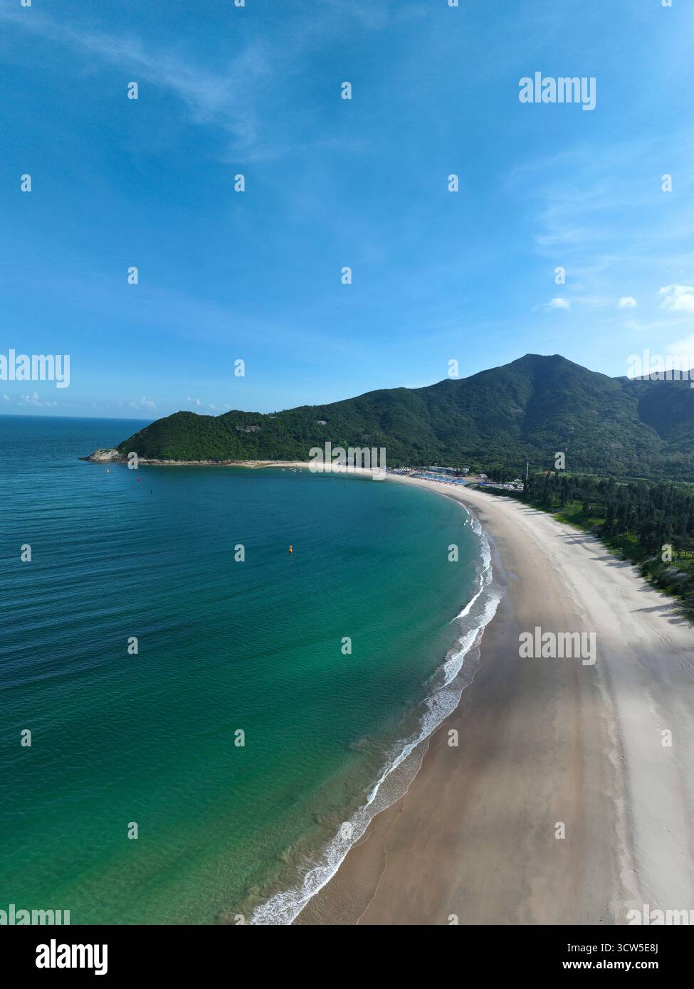 Aerial photography of Xiyong Cactus Beach Lover Island in Dapeng New ...