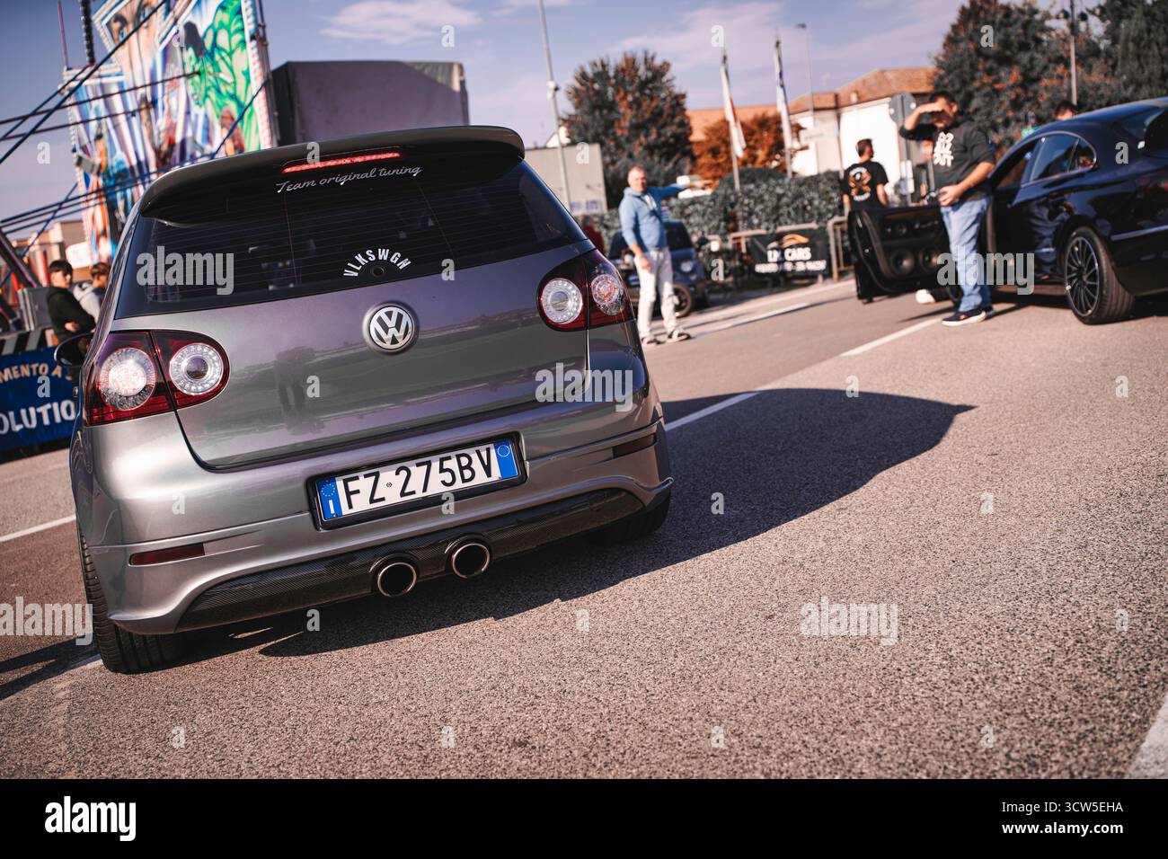 Rome, italy 10 september 2025: volkswagen golf r32 rear view at outdoor ...