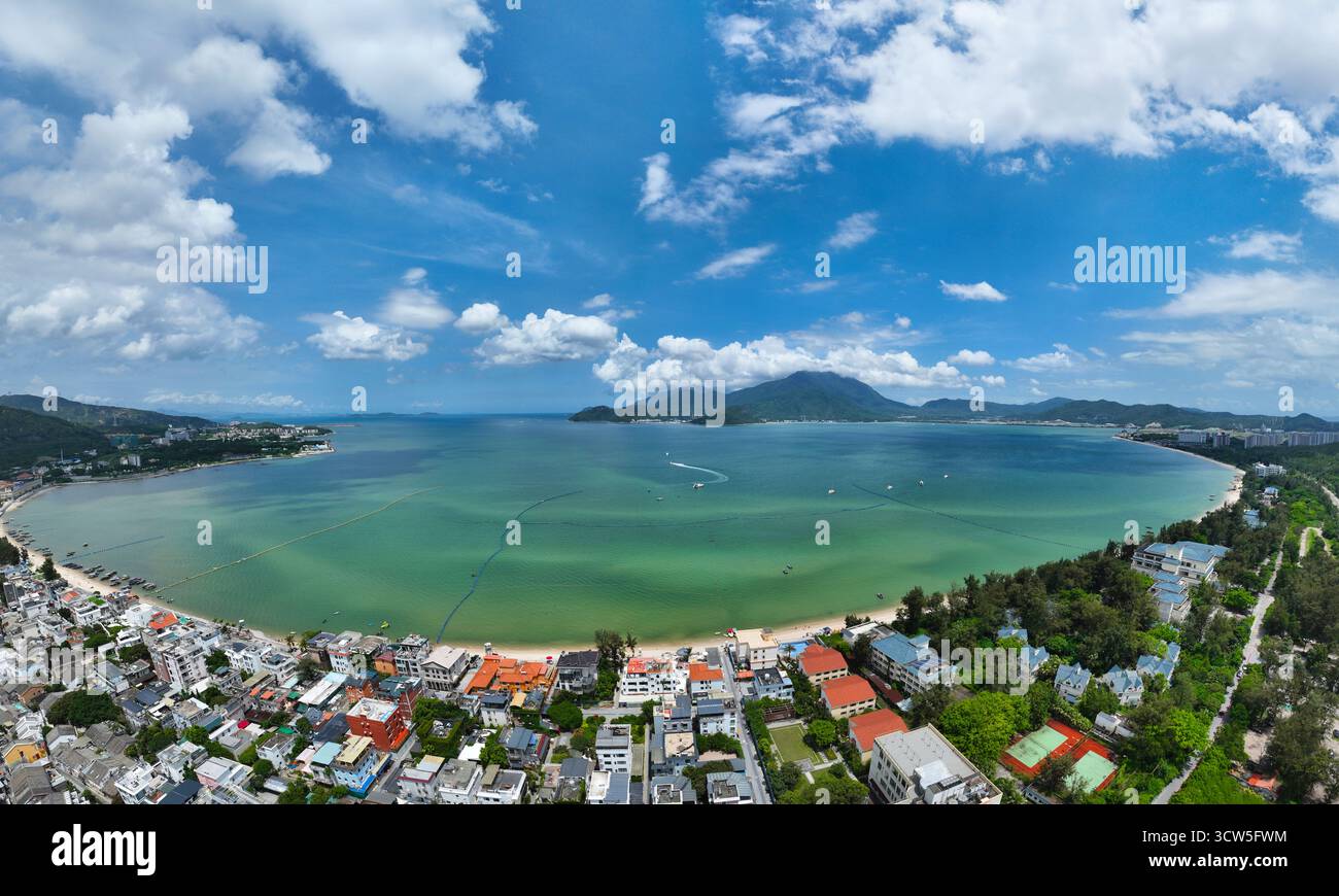 Aerial photography of Jiaochangwei Beach in Dapeng New District ...