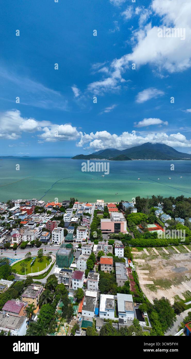 Aerial photography of Jiaochangwei Beach in Dapeng New District ...