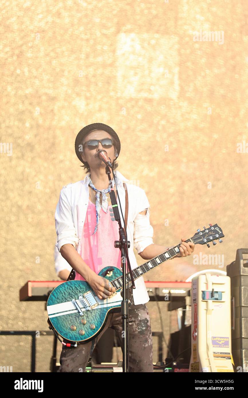 Chinese singer-songwriter Pu Shu performs at a music festival in ...