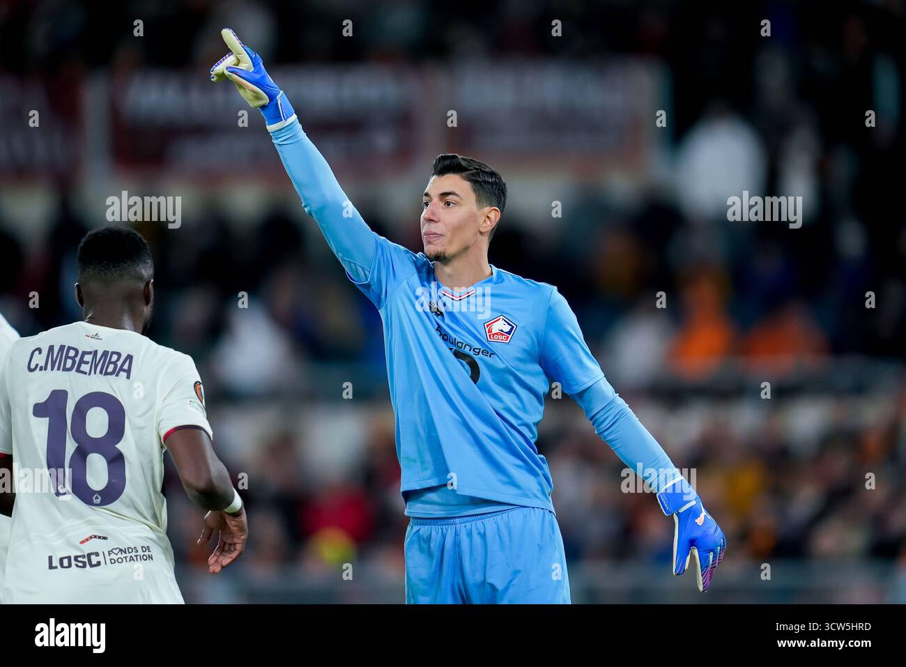 Berke Ozer of LOSC Lille gestures during the UEFA Europa League MD2 ...