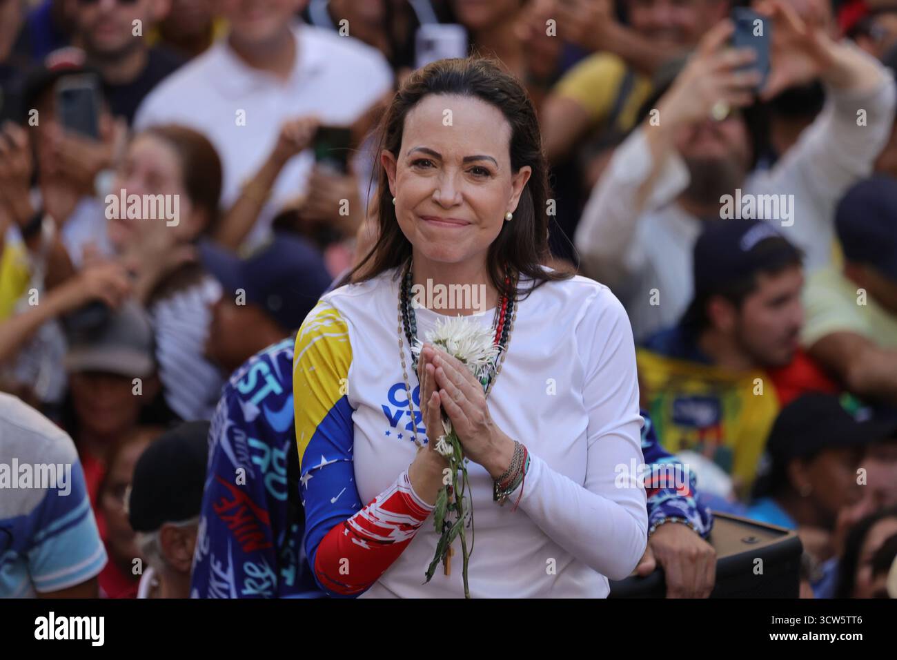 Caracas, Venezuela. 09th Jan, 2025. Venezuelan opposition leader Maria ...