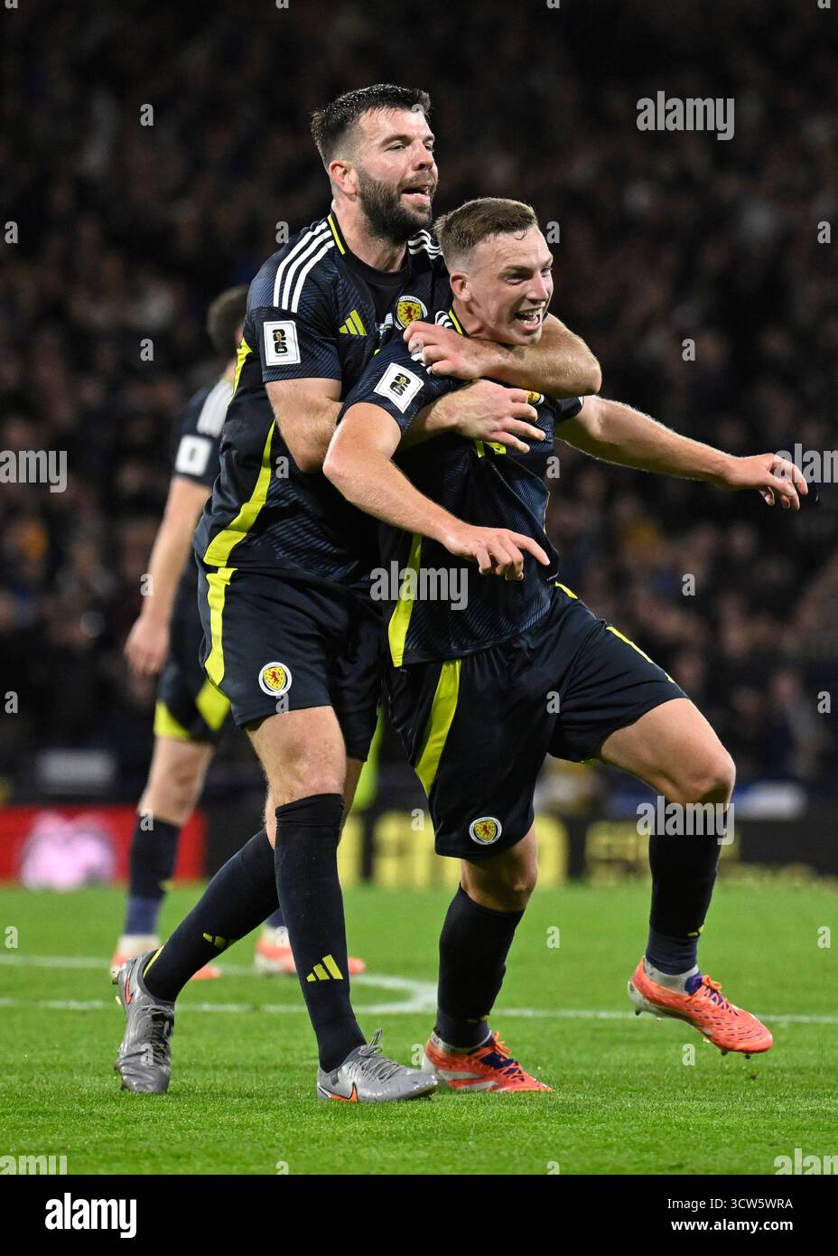 Glasgow, Scotland, 9th October 2025. Lewis Ferguson of Scotland scores ...