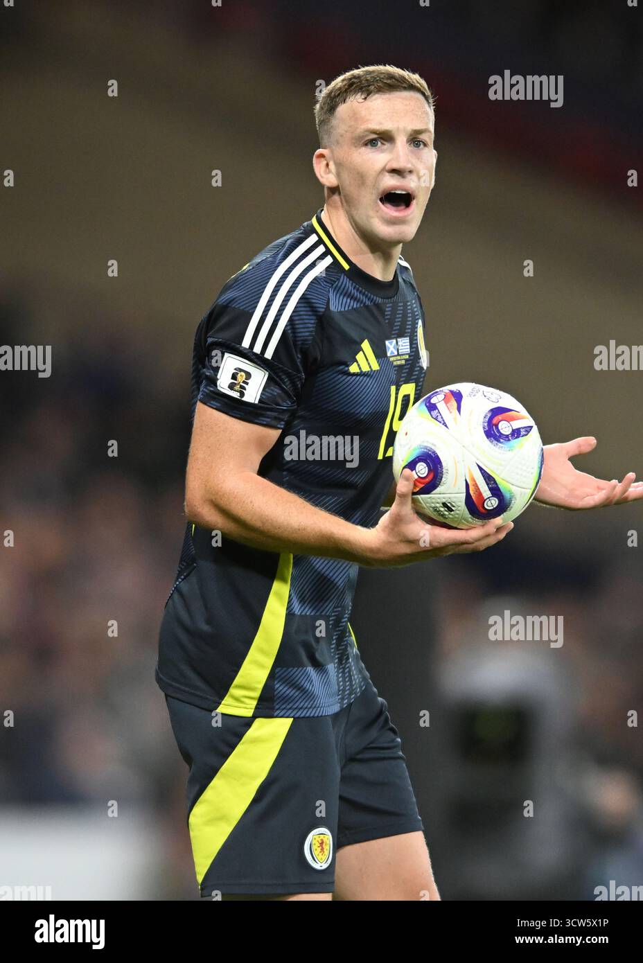 Glasgow, Scotland, 9th October 2025. Lewis Ferguson of Scotland during ...