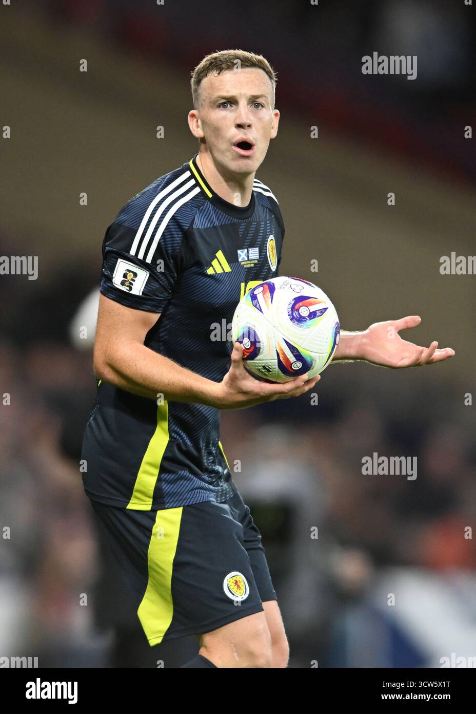 Glasgow, Scotland, 9th October 2025. Lewis Ferguson of Scotland during ...