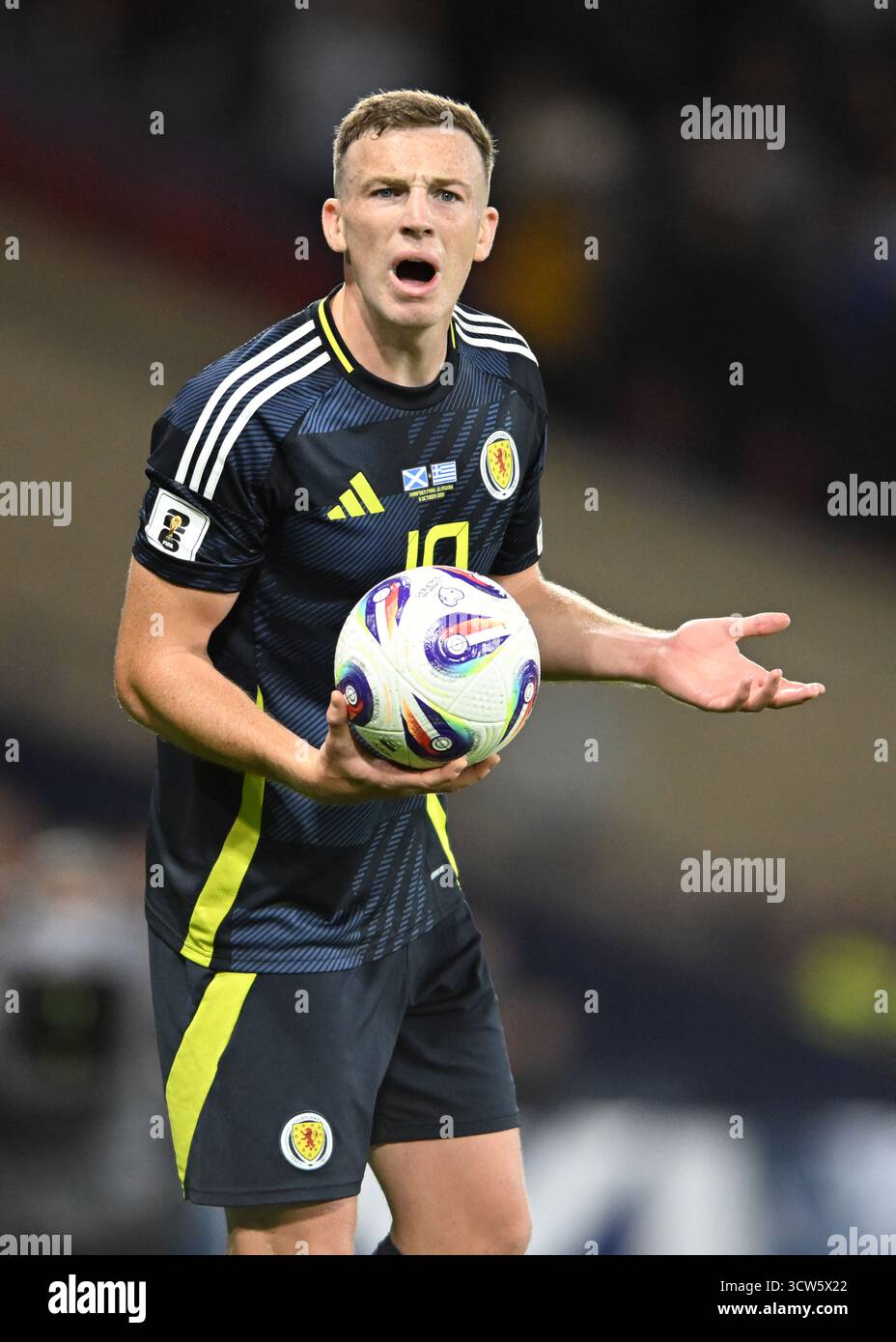 Glasgow, Scotland, 9th October 2025. Lewis Ferguson of Scotland during ...