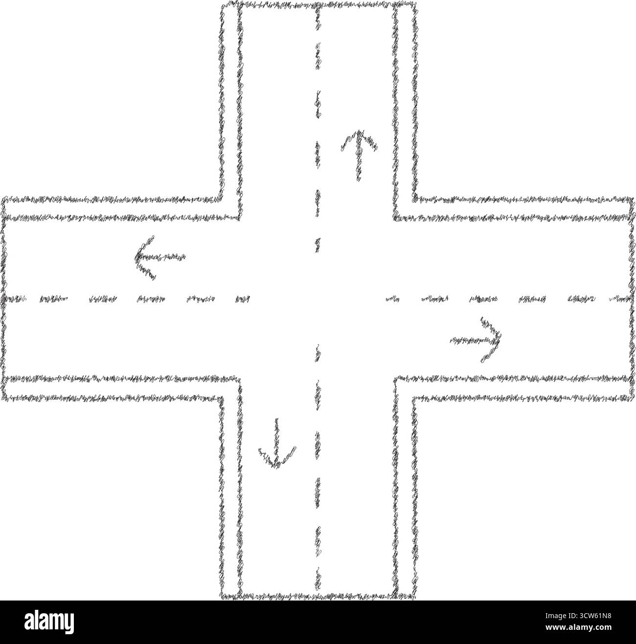 Road markings junction arrows Stock Vector Images - Alamy