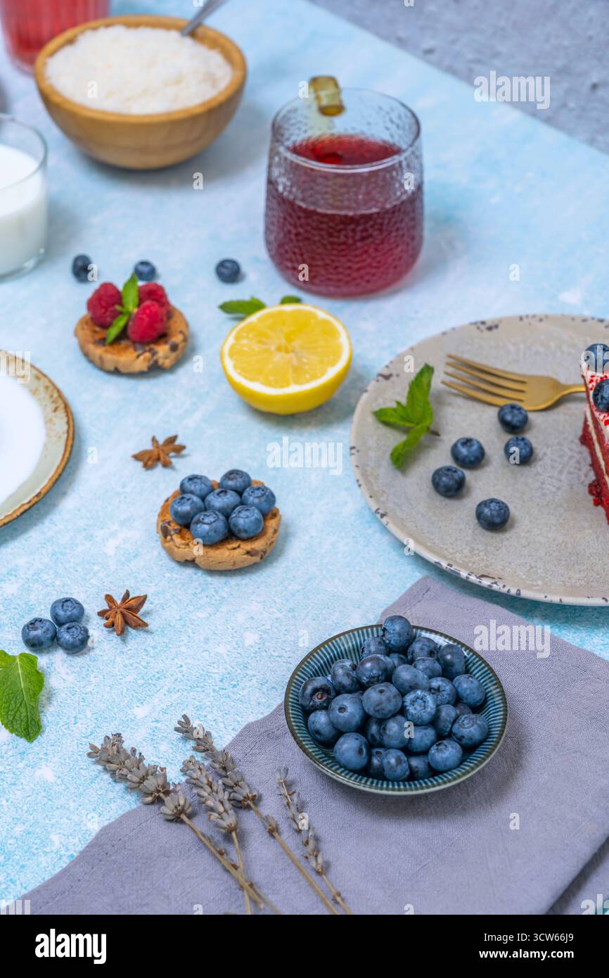 Overhead view white plate displaying hi-res stock photography and ...