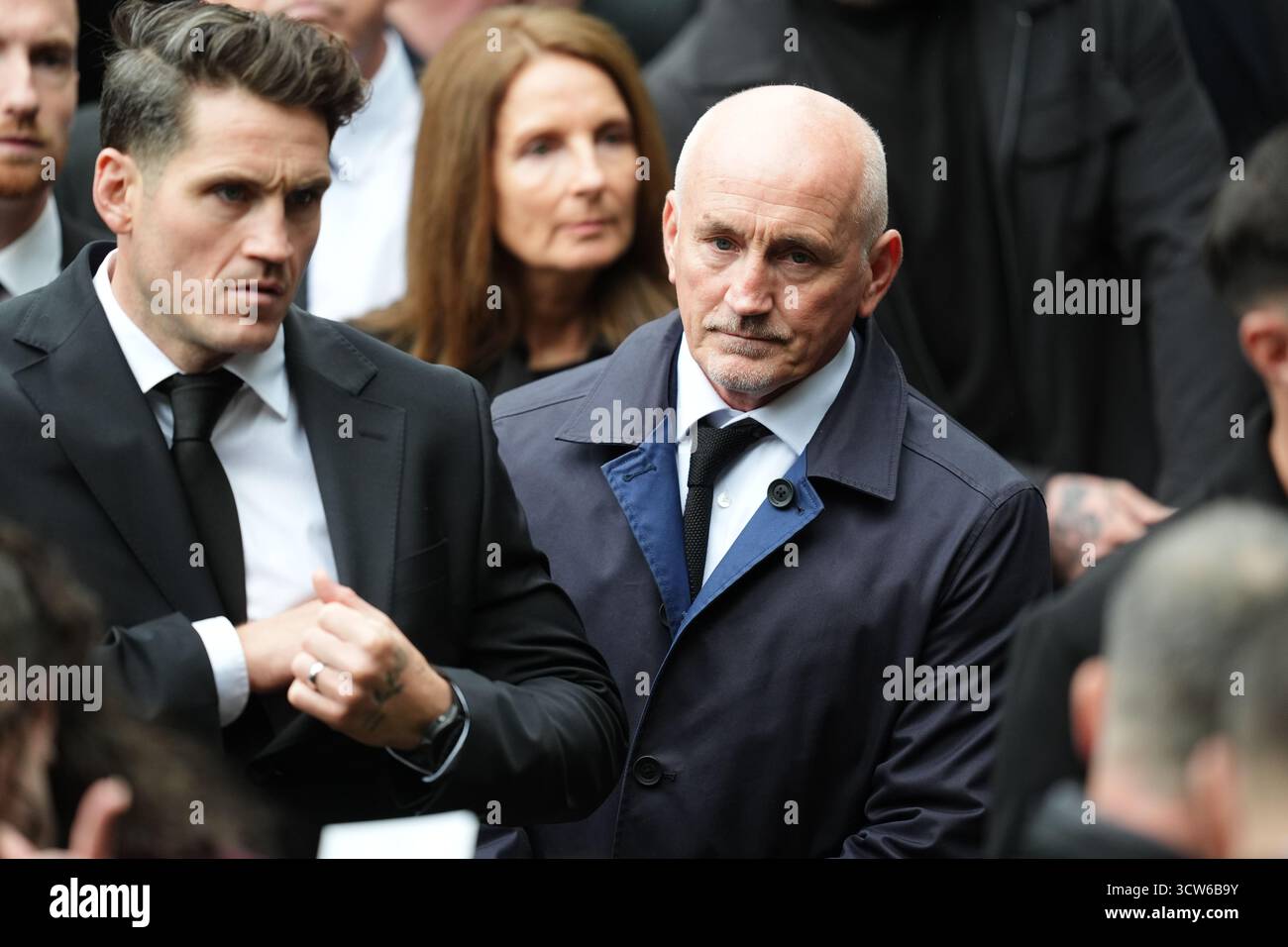 Barry McGuigan arrives ahead of the funeral service for Ricky Hatton at ...