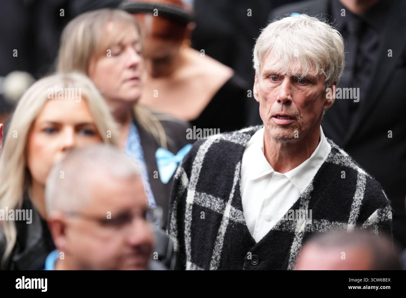 Mark Berry "Bez" arrives ahead of the funeral service for Ricky Hatton ...