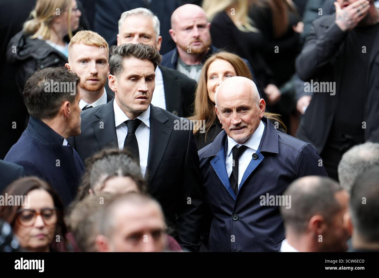 Barry McGuigan arrives ahead of the funeral service for Ricky Hatton at ...