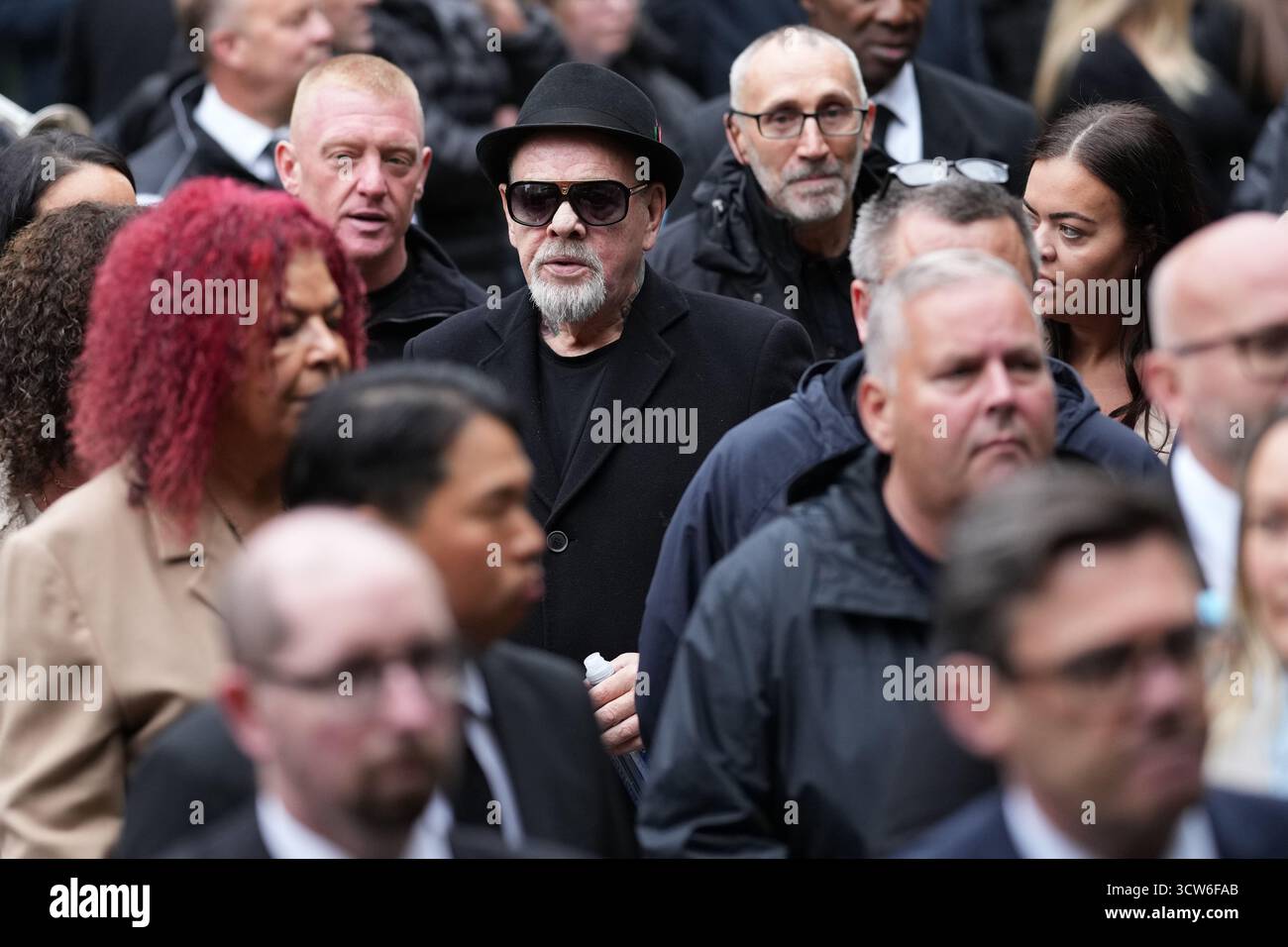 Boxing trainer Billy Graham, centre, attends the funeral for boxer ...