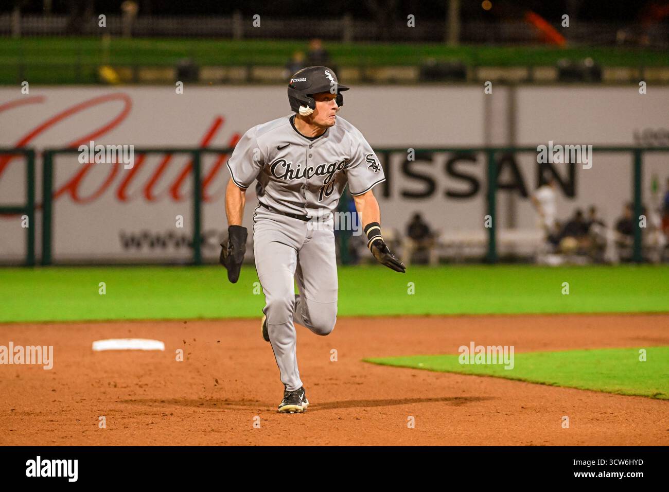 Glendale Desert Dogs designated hitter Sam Antonacci (10) attempts to ...