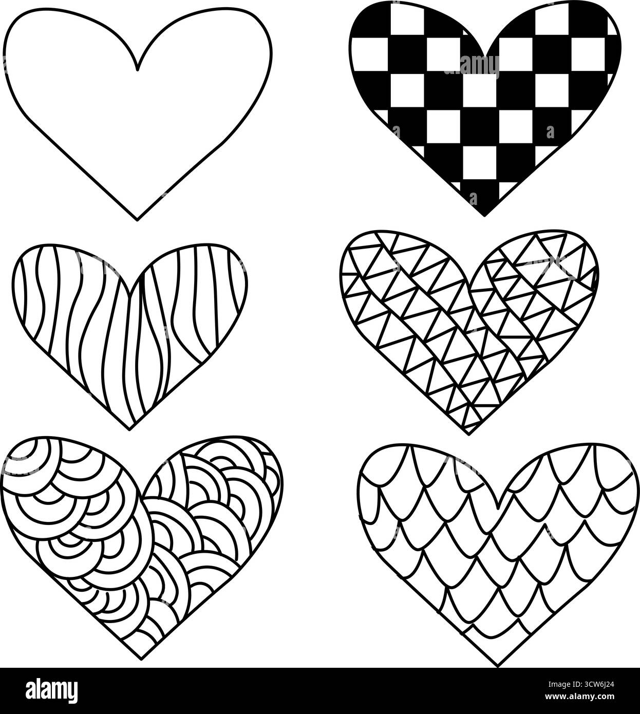 Chocolate hearts on heart Stock Vector Images - Alamy