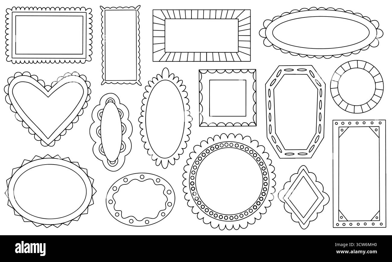 Blank photo frames different Stock Vector Images - Alamy