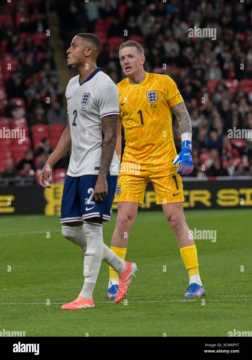 Jordon Pickford of England in action during the International Friendly ...