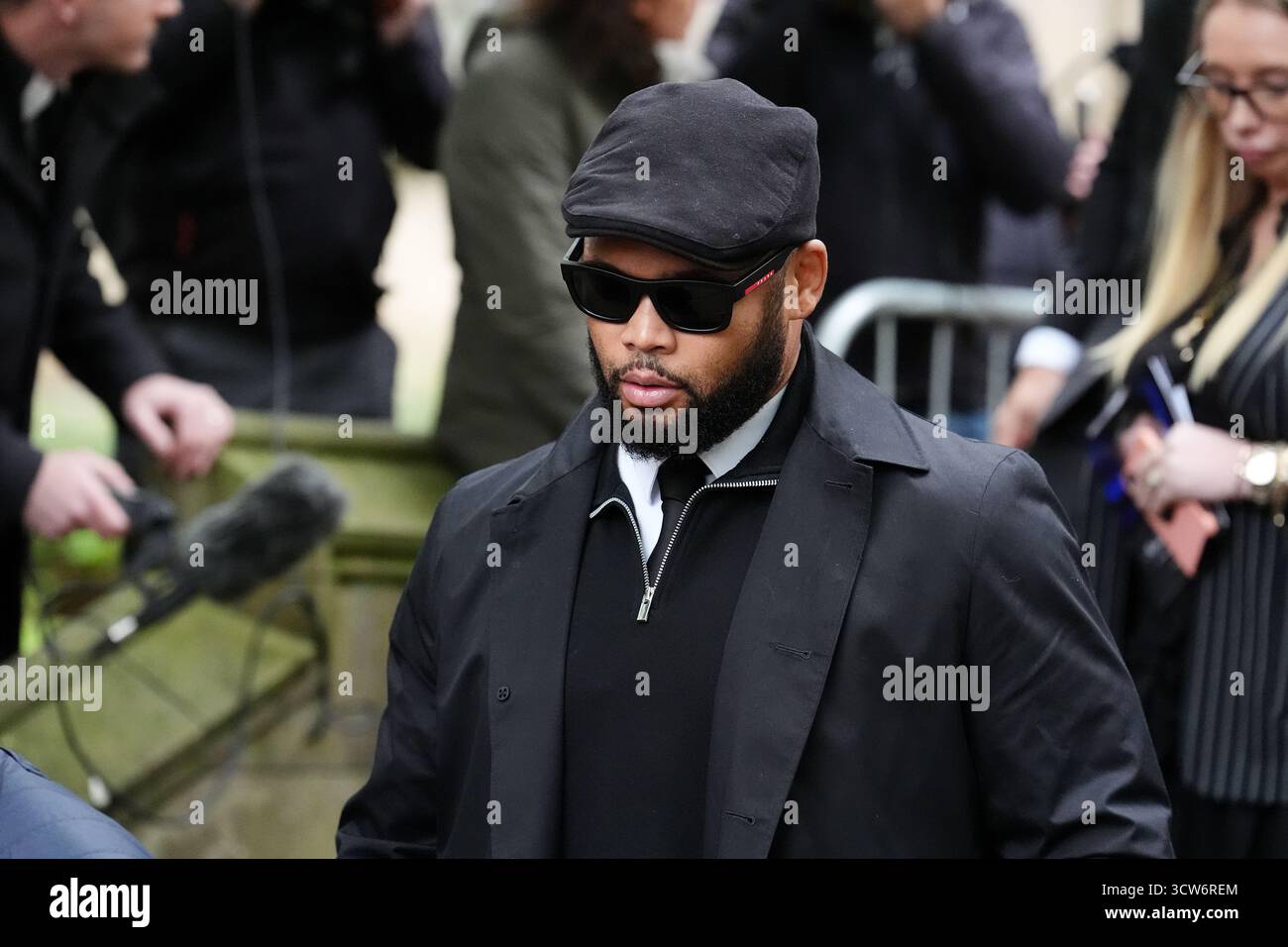 Boxer Frazer Clarke departs after the funeral service for Ricky Hatton ...