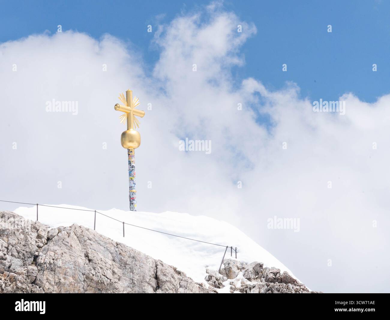 View on the Zugspitze - Germanys highest Mountain Stock Photo - Alamy