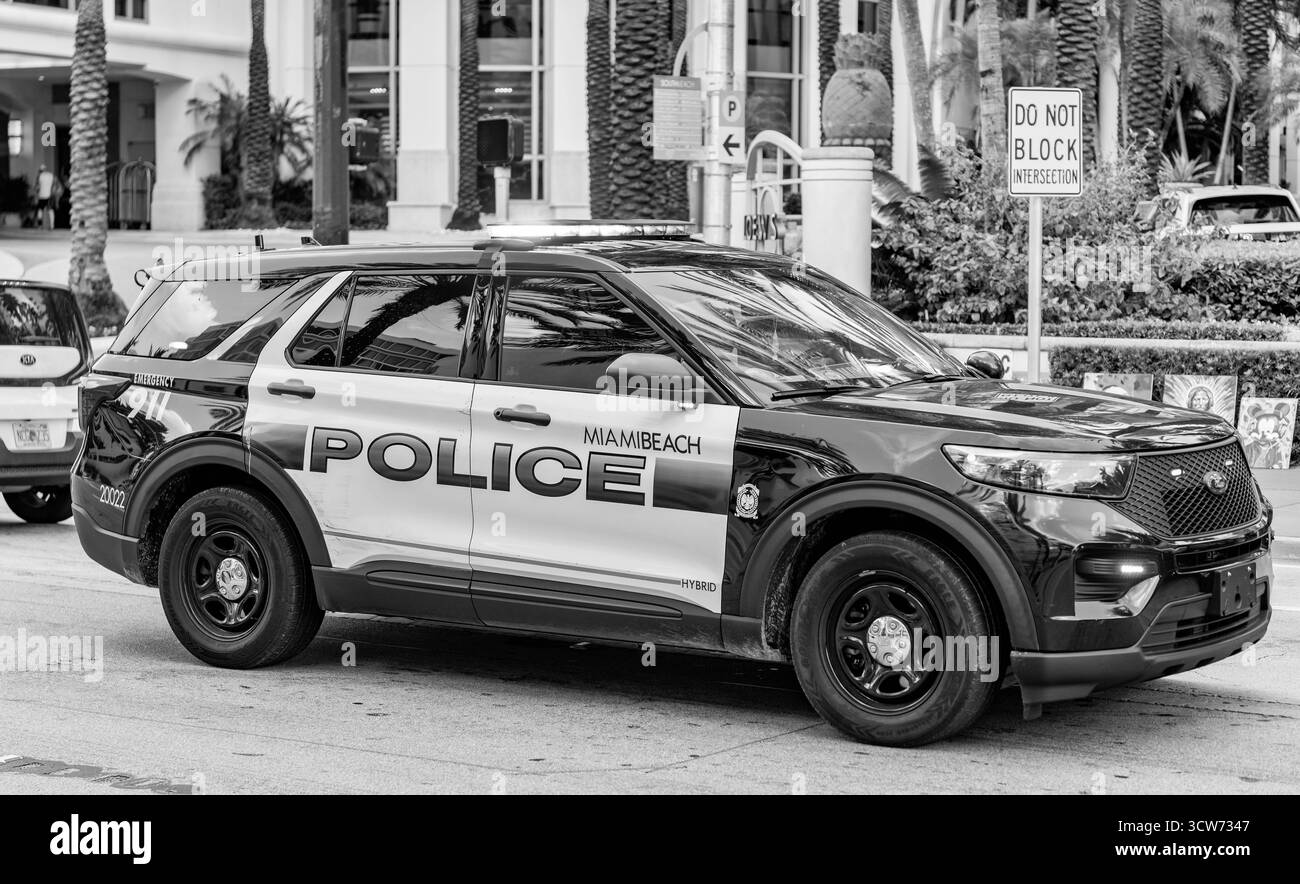 Miami, Florida, USA - November 18, 2024: Ford Interceptor. Police car ...