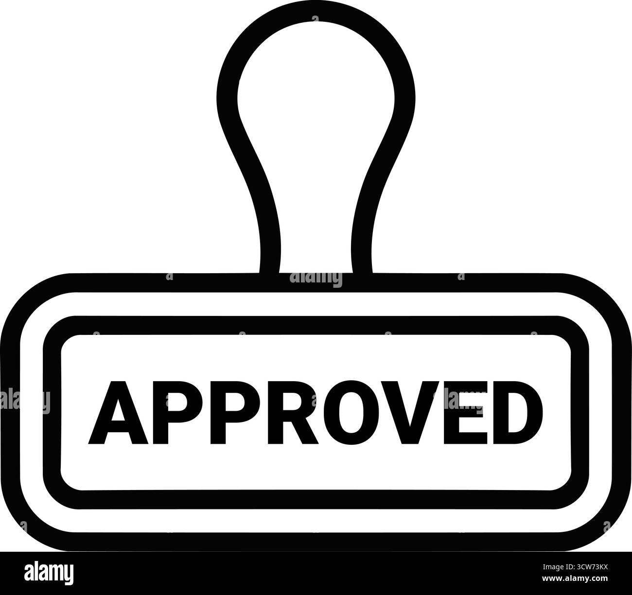 Certified outline isolated icon Stock Vector Images - Alamy