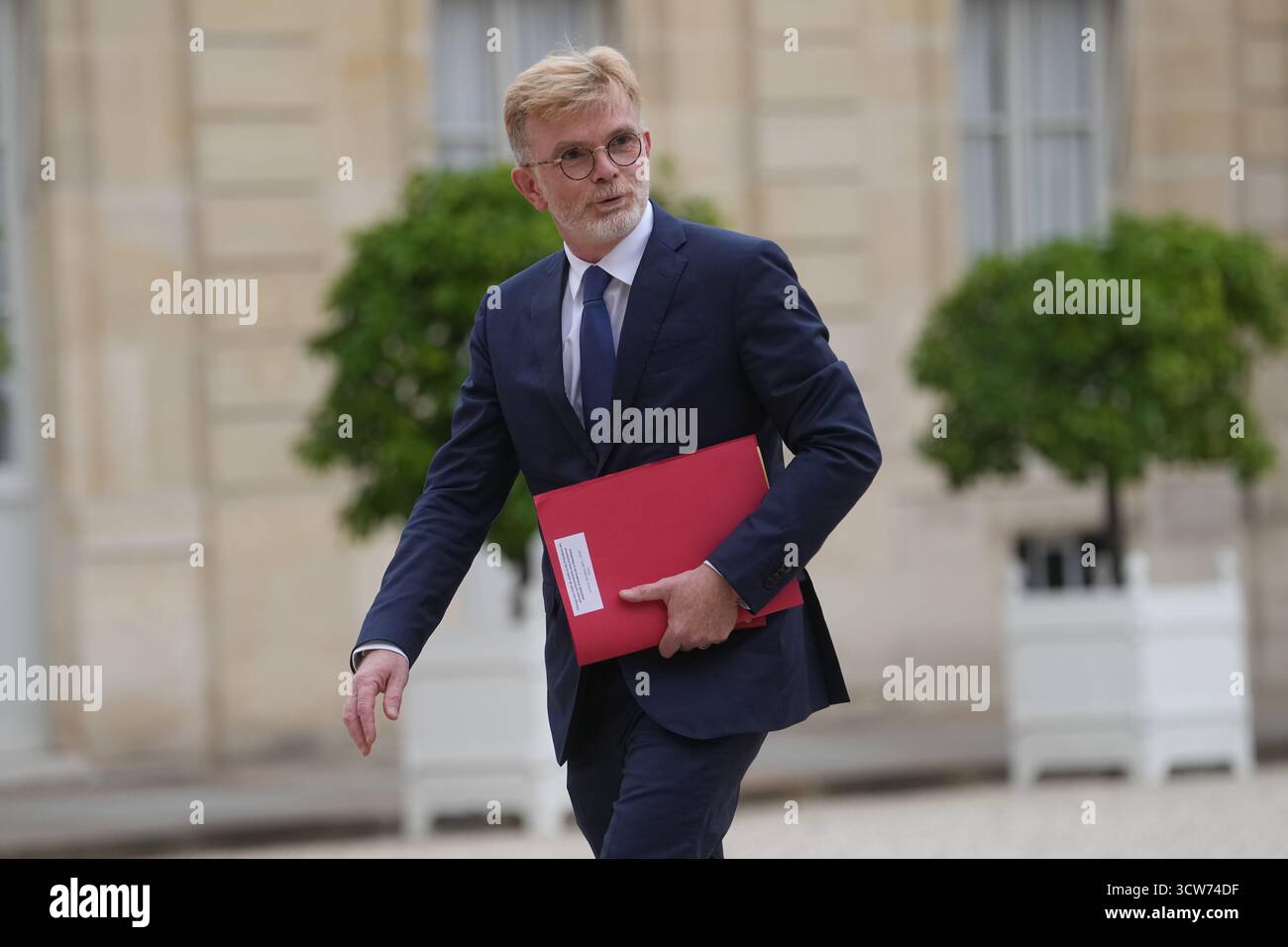 President of Les Democrates parliamentary group Marc Fesneau arrives ...