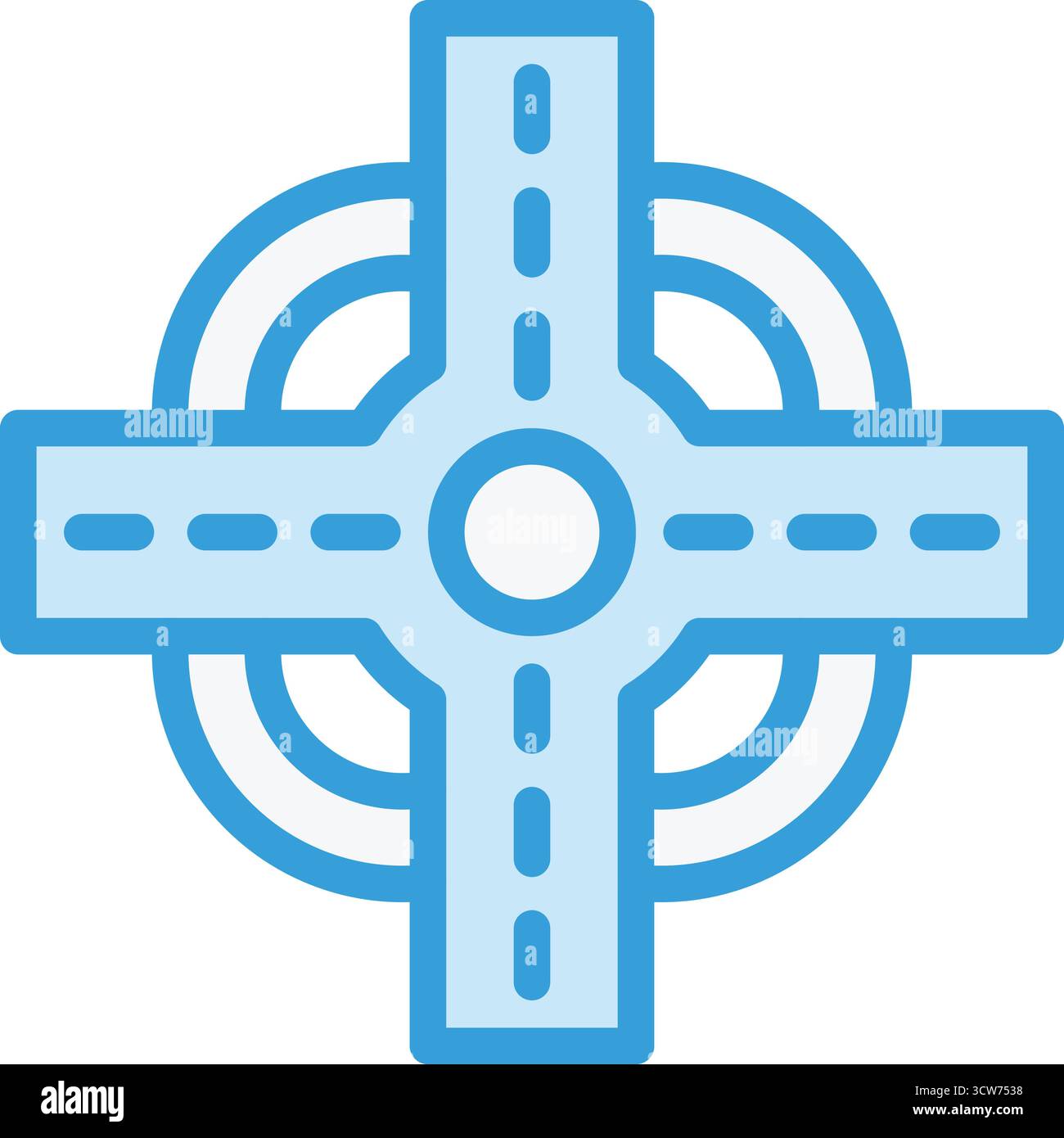 Road intersection icon outline Cut Out Stock Images & Pictures - Alamy