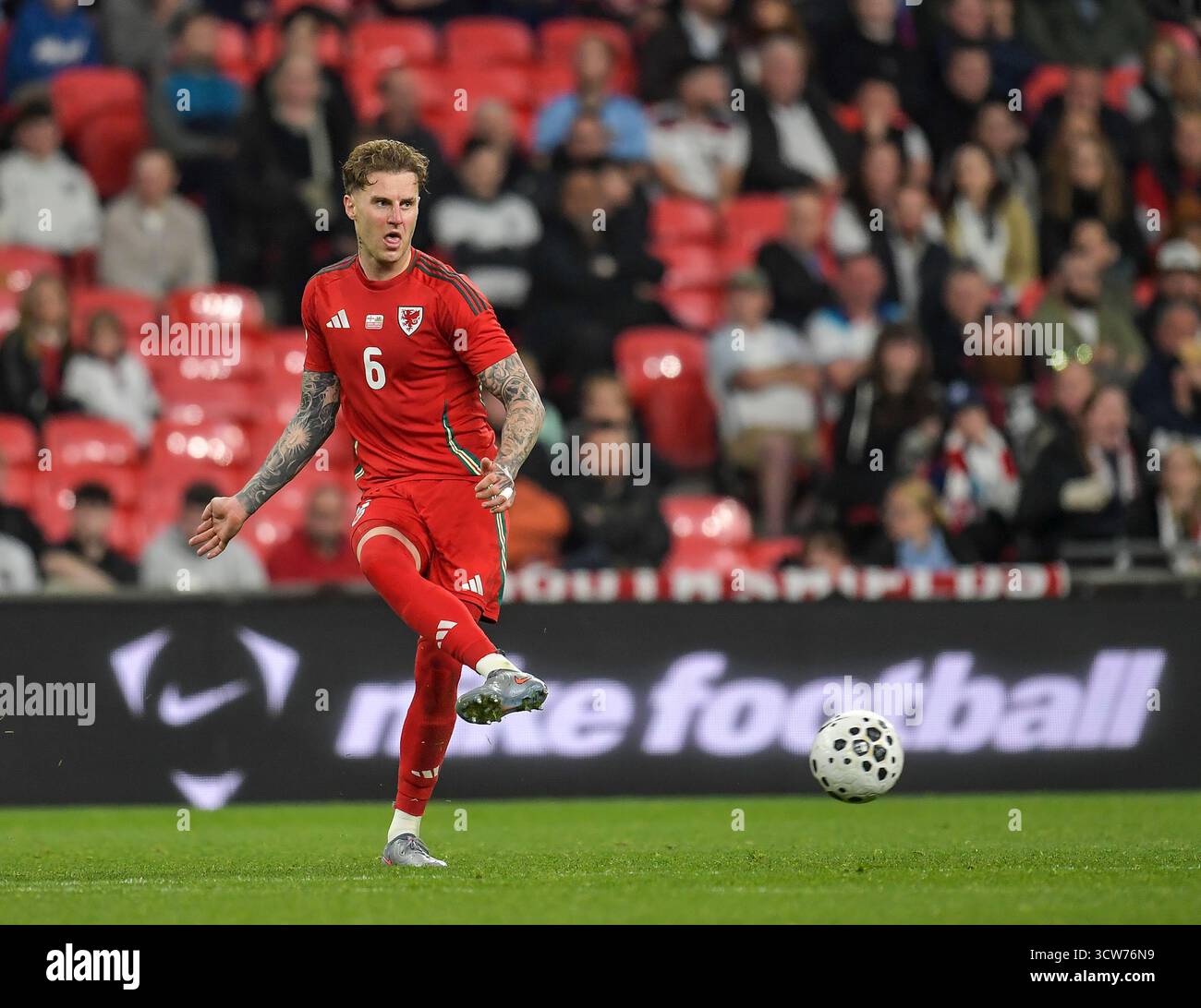 Joe Rodon of Wales in action during the International Friendly match ...